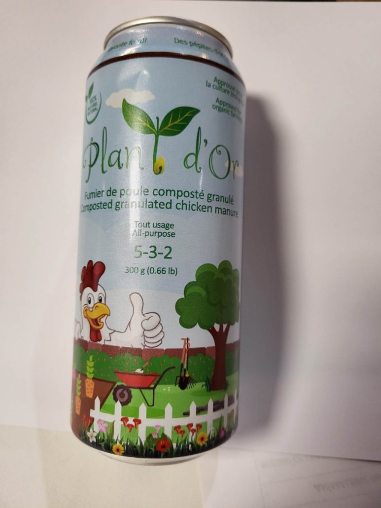 canette composte de fumier de poule 300g • Animalerie Malartic